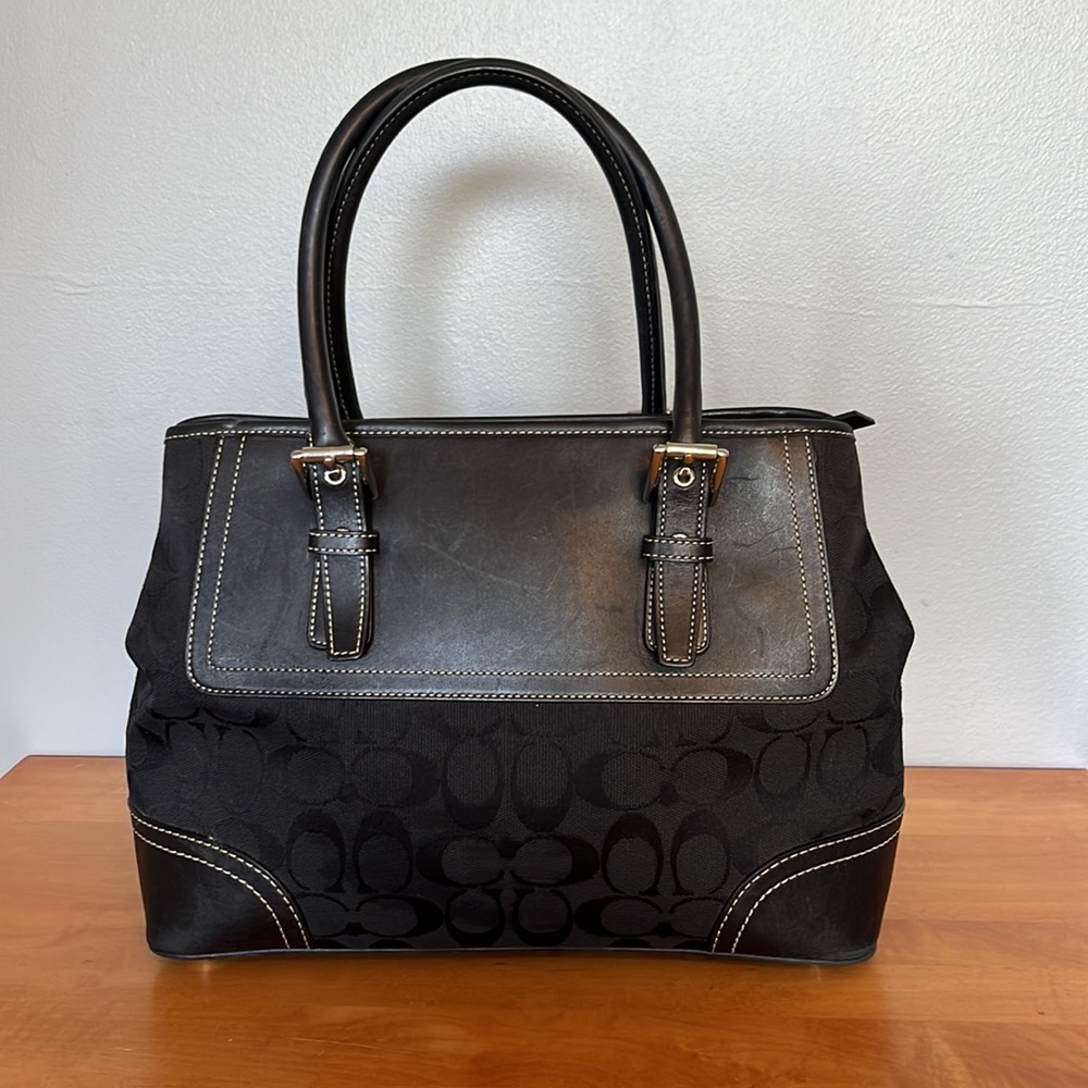 Coach Black Original Coach Bag With Black Leather Str… - Gem